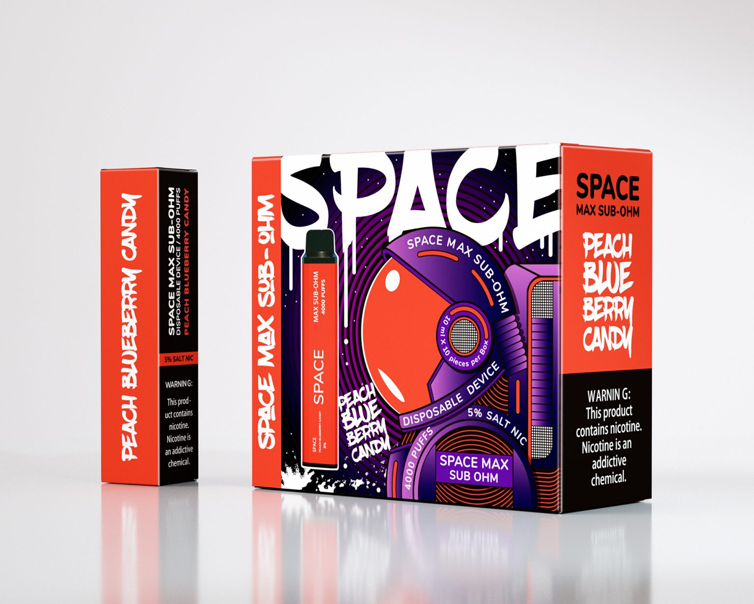 Space Max 4000 Peach Blueberry Candy | Lotus Vape & Smoke Shop – Fort ...